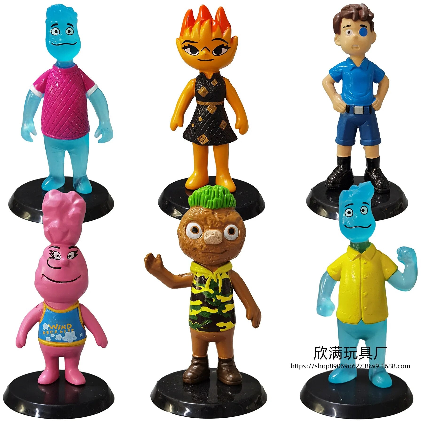 Kit 6x Bonecos Filme Elementos